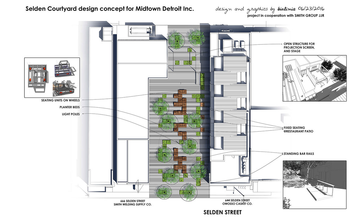 Detroit Selden Courtyard | SmithGroup