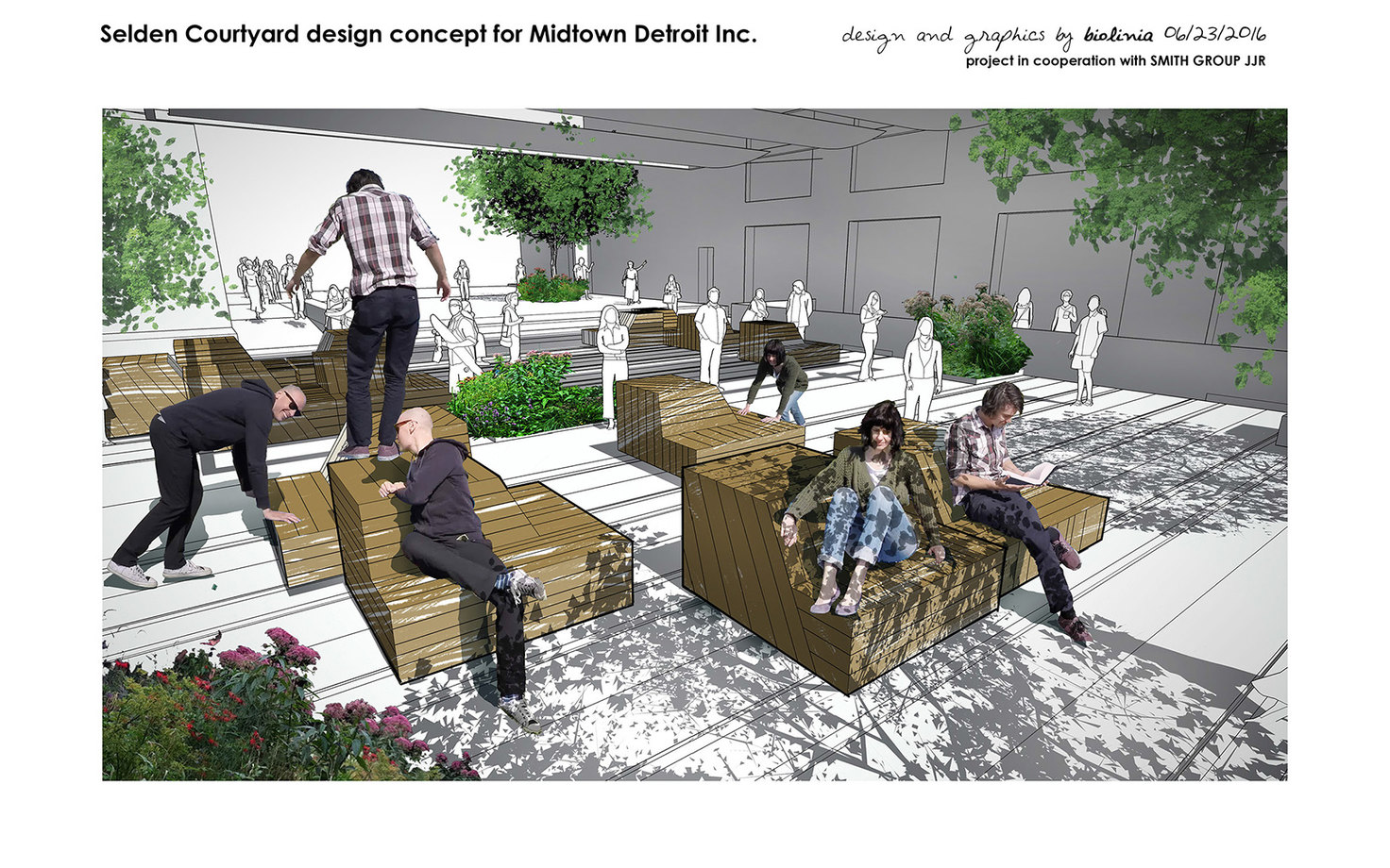 Detroit Selden Courtyard | SmithGroup